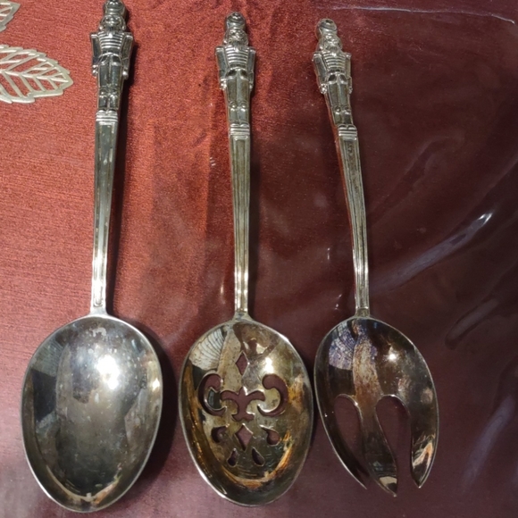 Godinger | Dining | Godinger Silver Plate Nut Cracker 3 Piece Salad ...